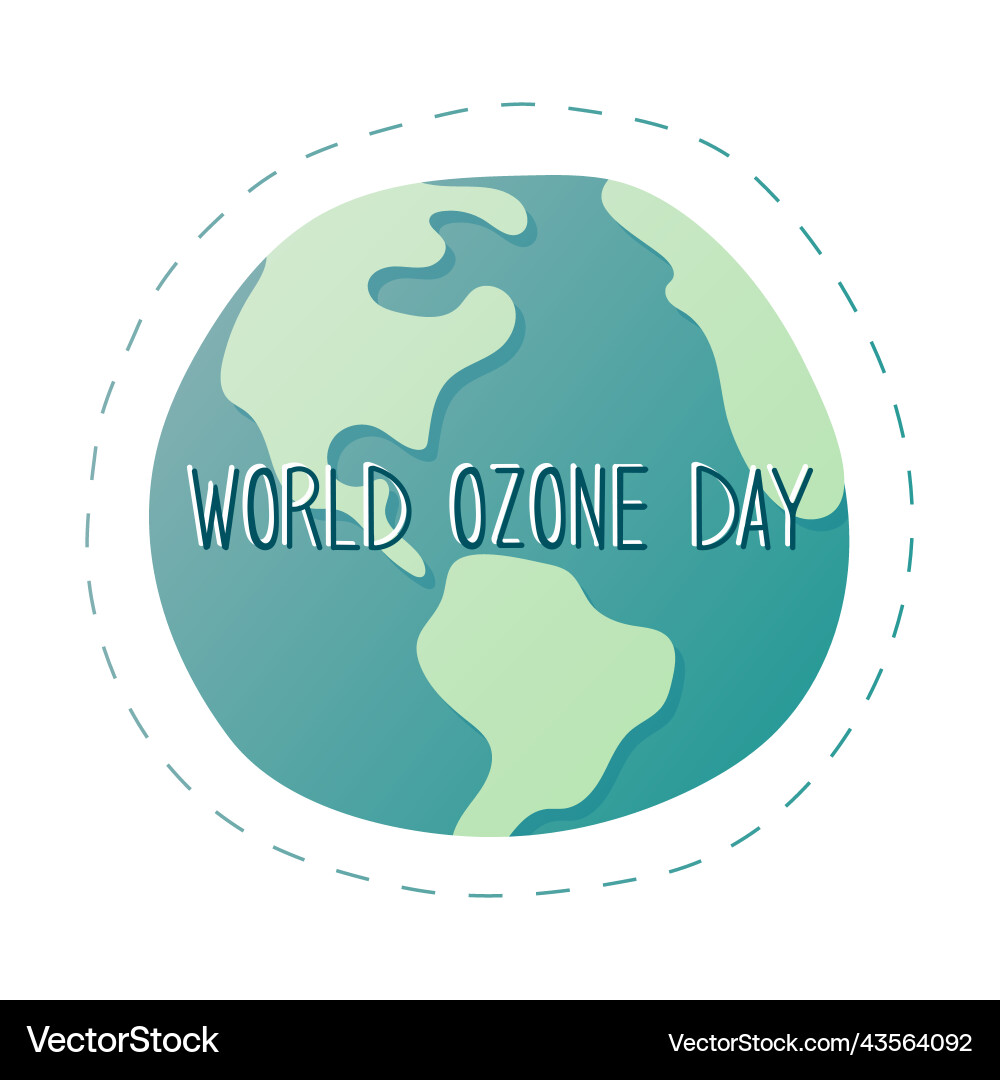 World ozon day banner with blue earth Royalty Free Vector