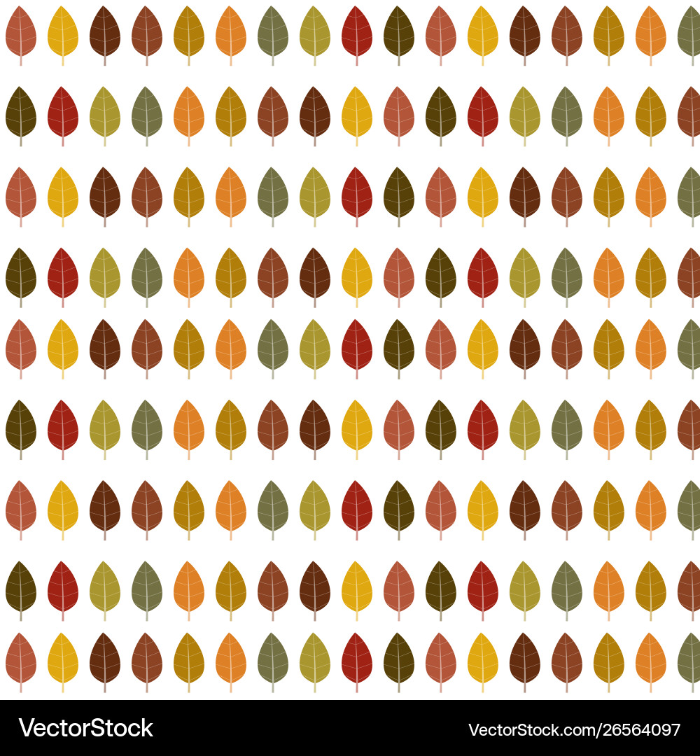 Autumn seasonal pattern background with colourful Vector Image