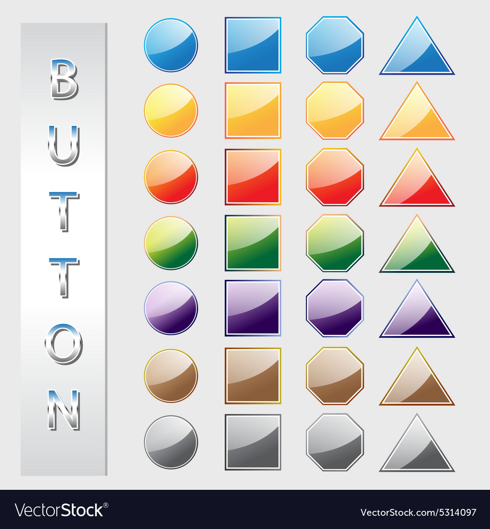 Button Royalty Free Vector Image - VectorStock