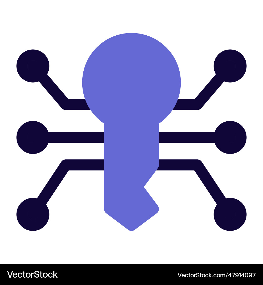 Digital key lock for online safety Royalty Free Vector Image