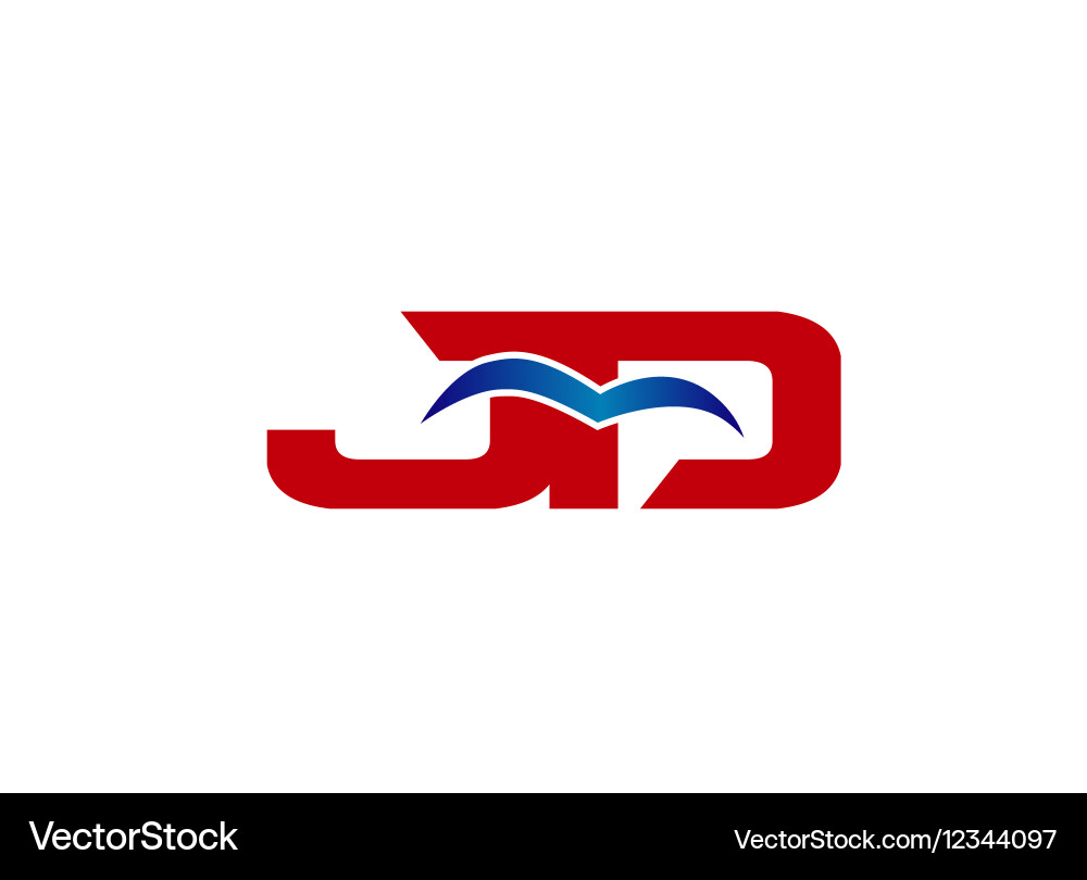 Jd logo graphic branding letter element Royalty Free Vector