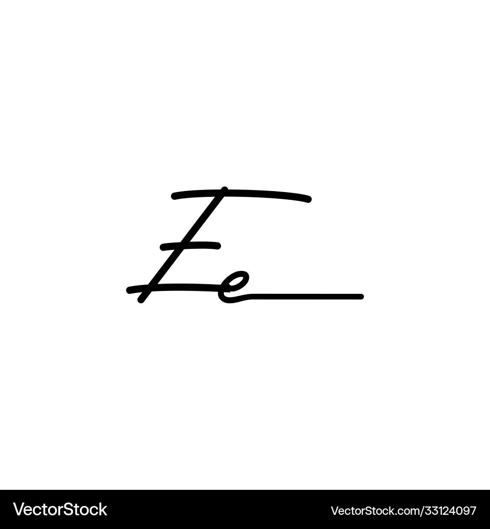 Letter ee signature logo template Royalty Free Vector Image