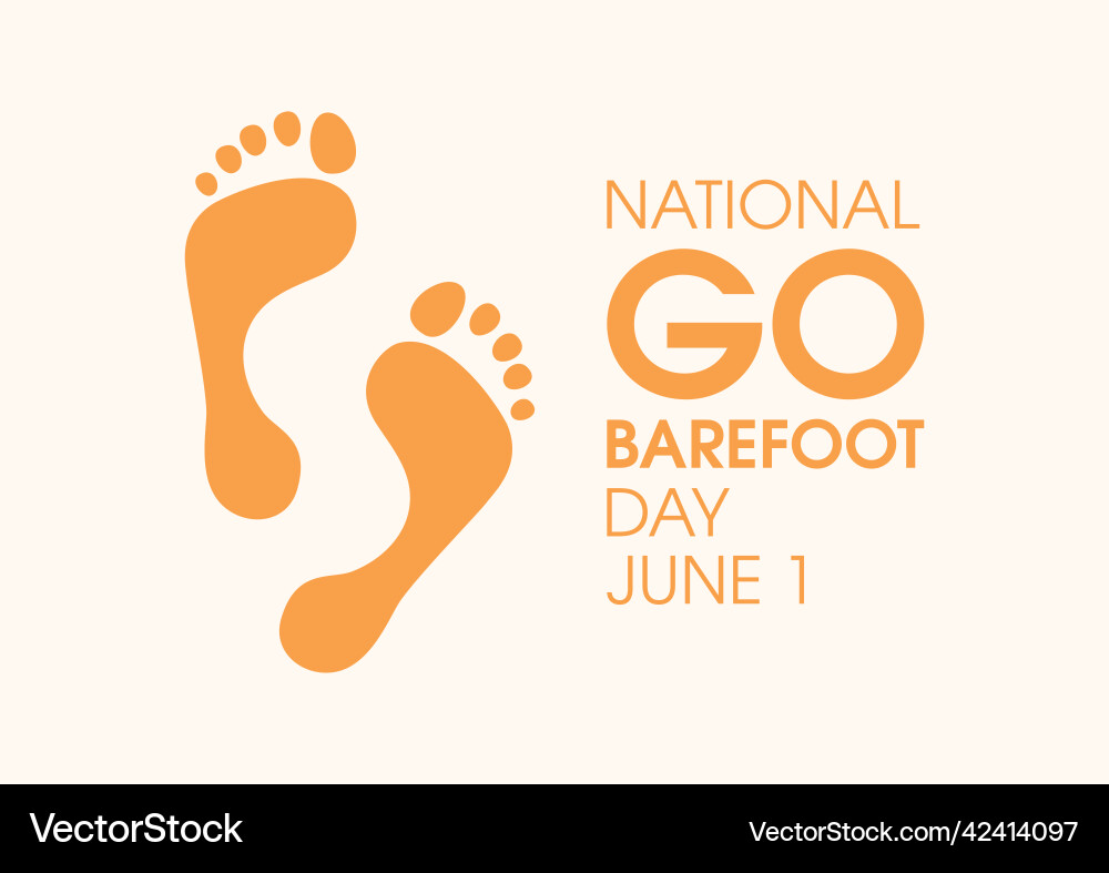 National go barefoot day icon Royalty Free Vector Image