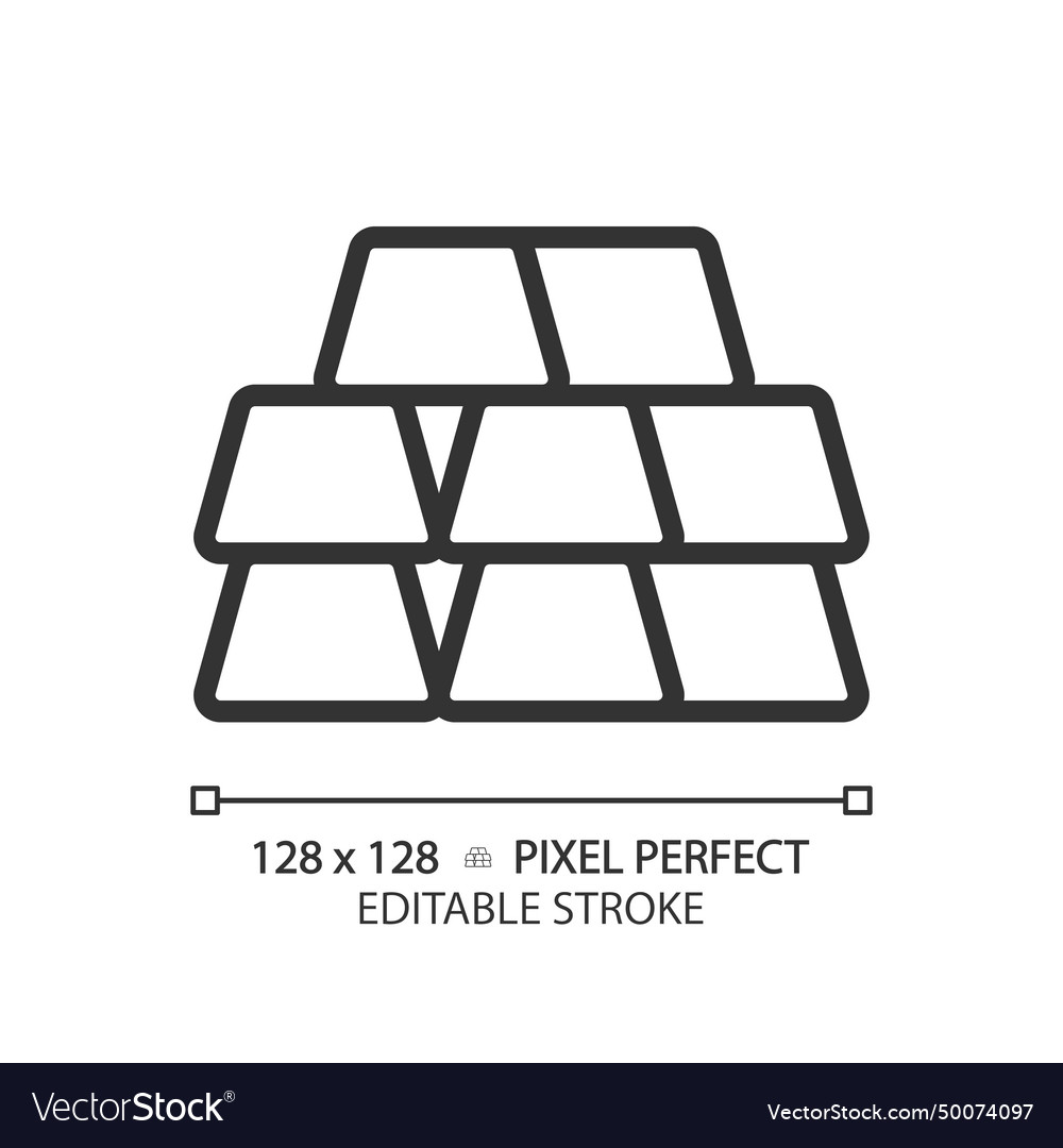 Precious metal ingots linear icon Royalty Free Vector Image Precious metal ingots linear icon Royalty Free Vector Image