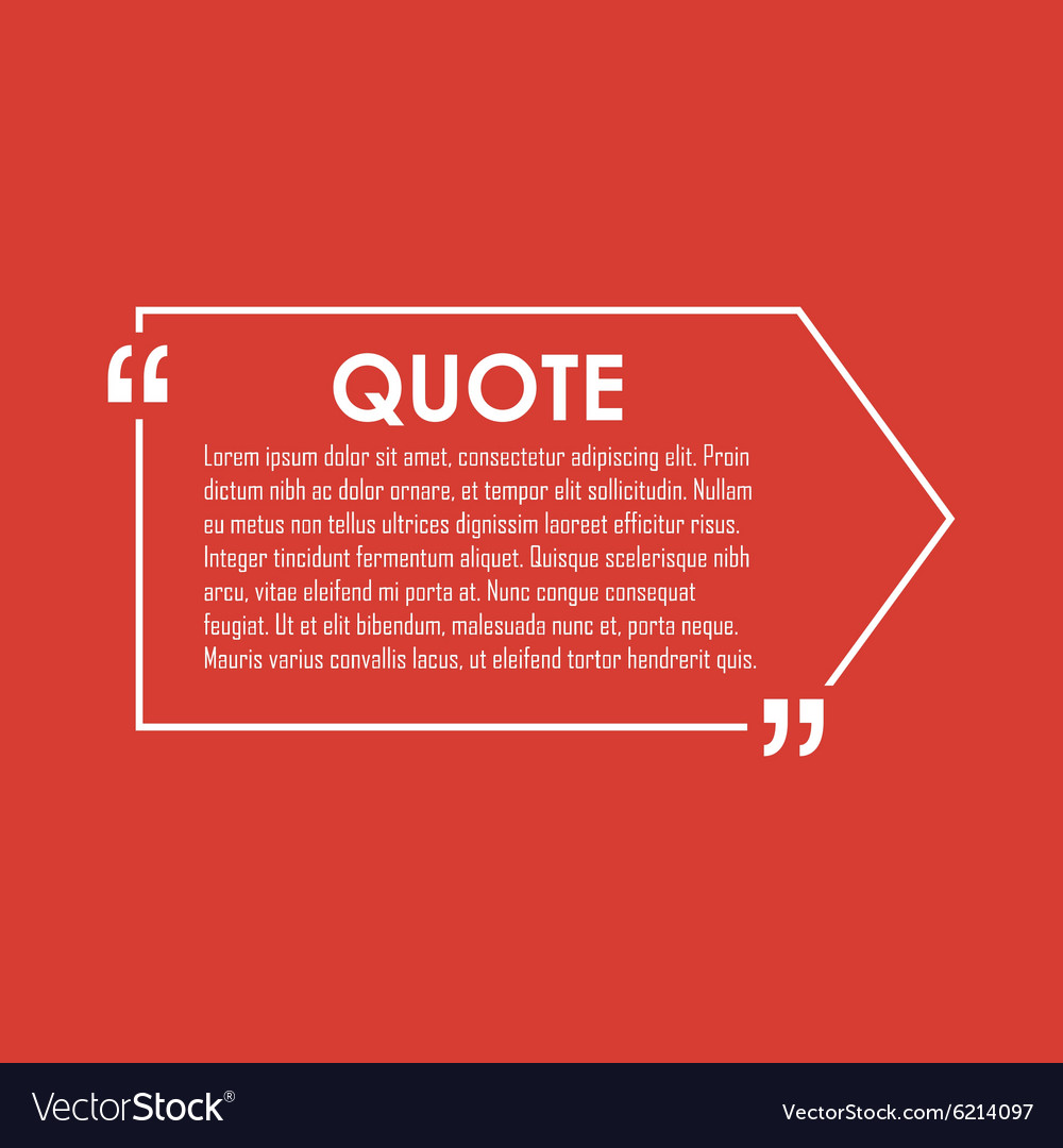 Quote text bubble Royalty Free Vector Image - VectorStock