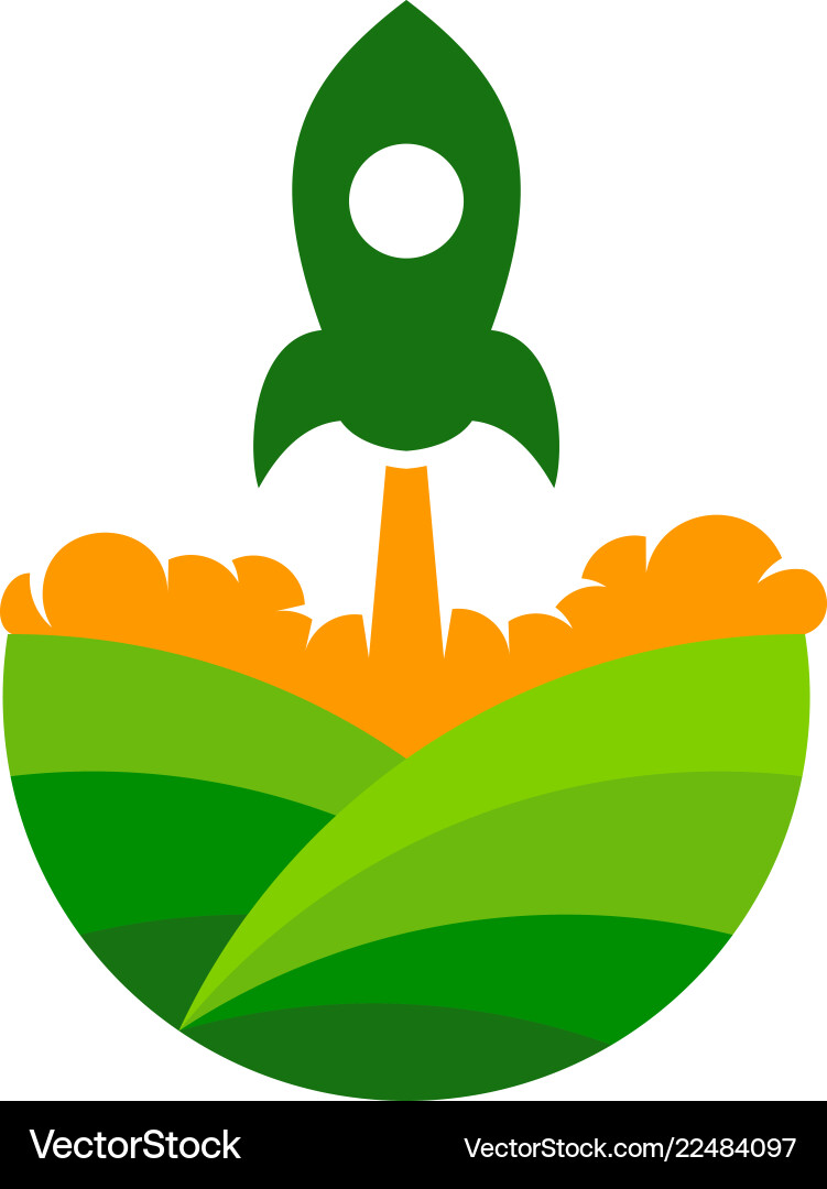 Rocket farm logo icon design Royalty Free Vector Image