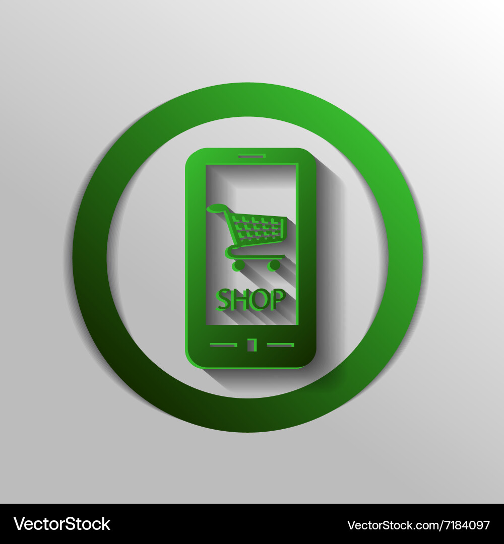 Shopping cart online store Royalty Free Vector Image