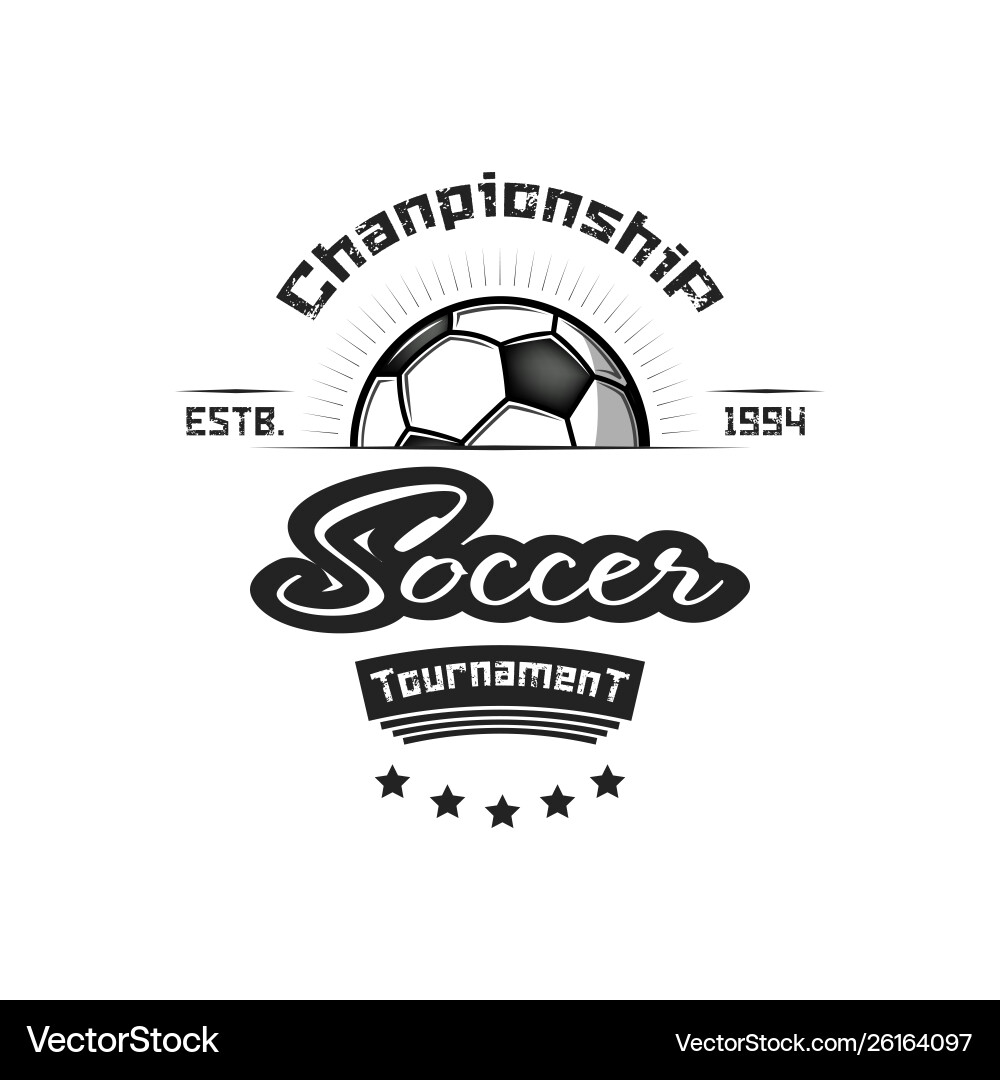 Soccer logo design template Royalty Free Vector Image
