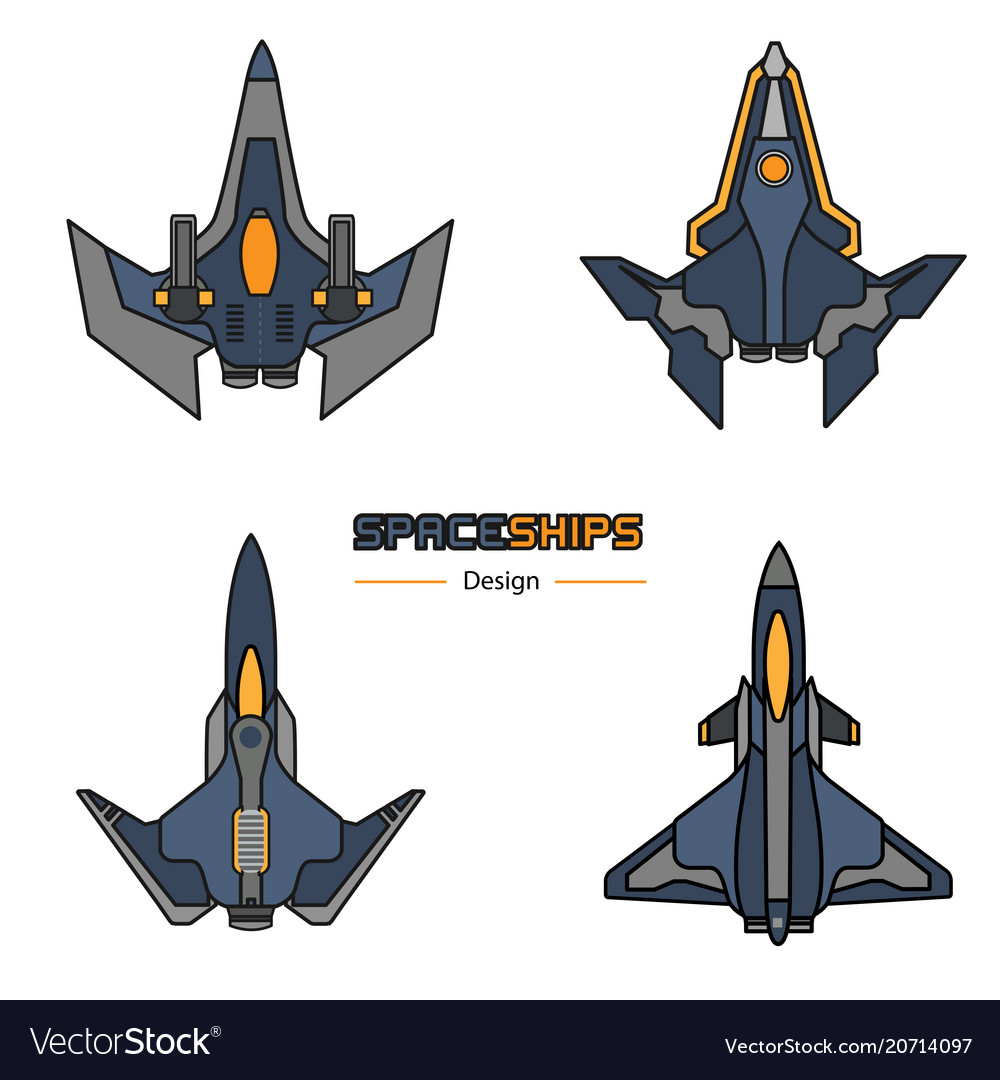 Spaceships Royalty Free Vector Image - VectorStock