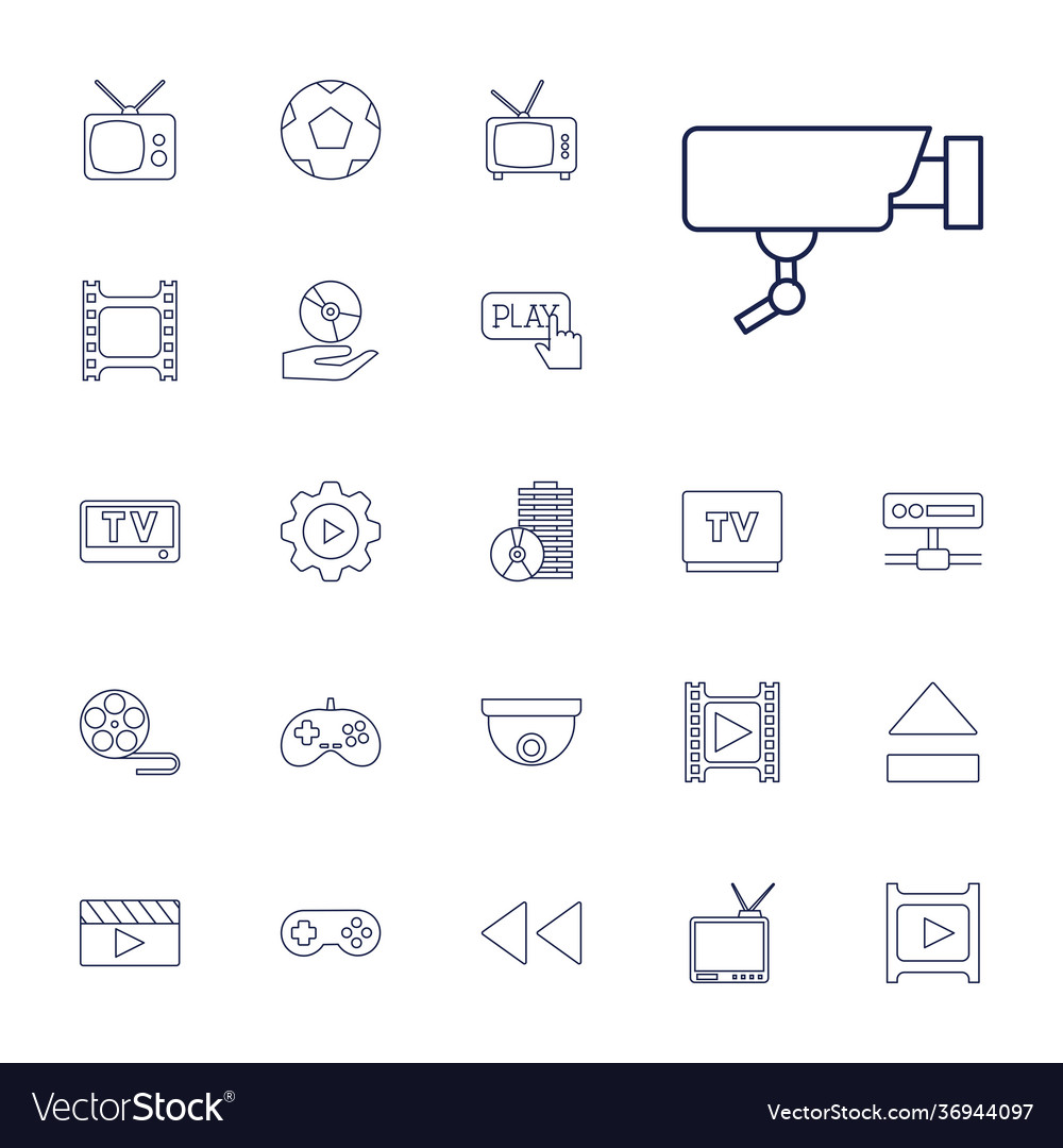 Video icons Royalty Free Vector Image - VectorStock