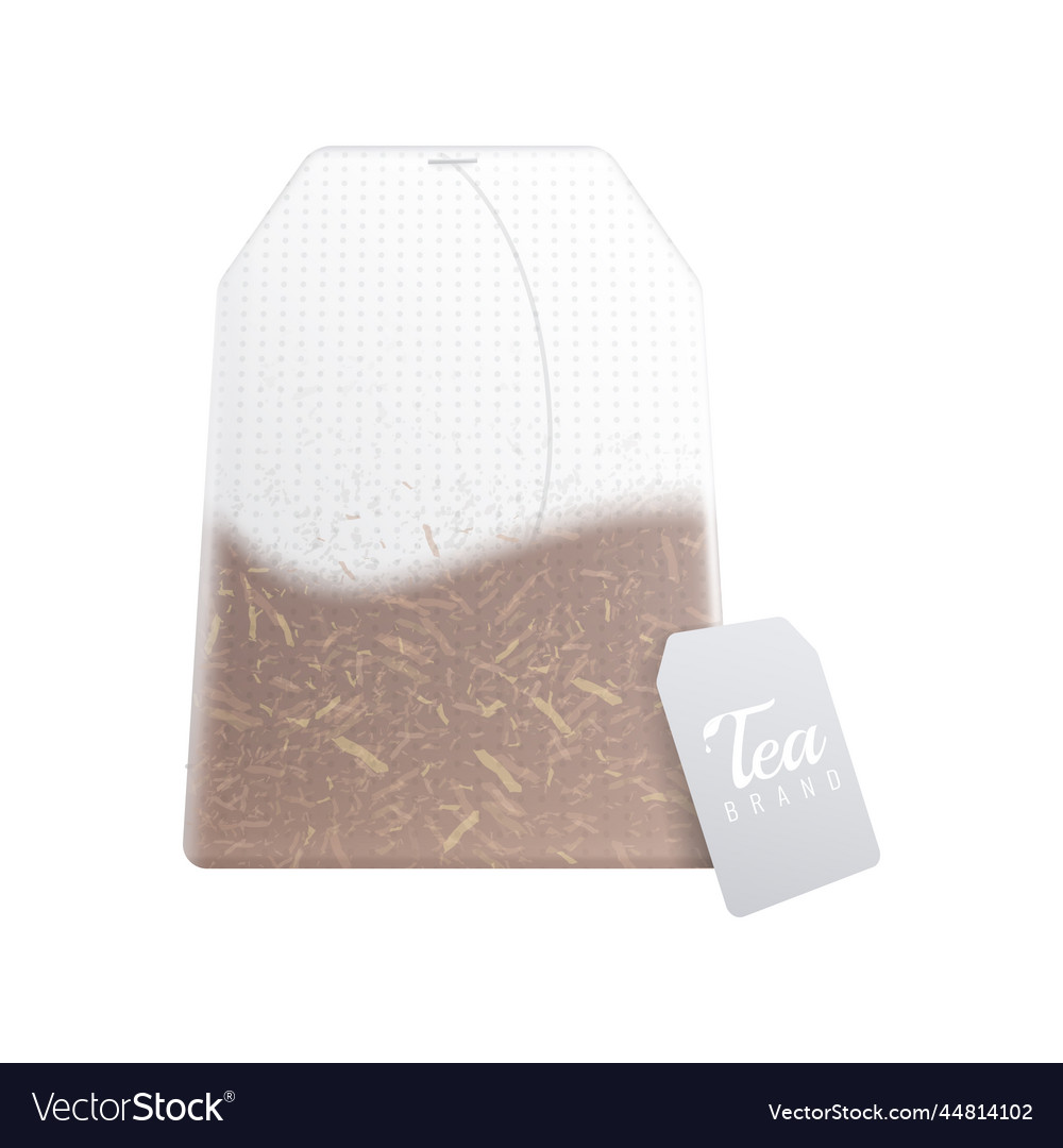 Branded Tea Bag Composition Royalty Free Vector Image