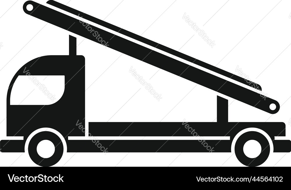 Cargo truck icon simple ground support Royalty Free Vector