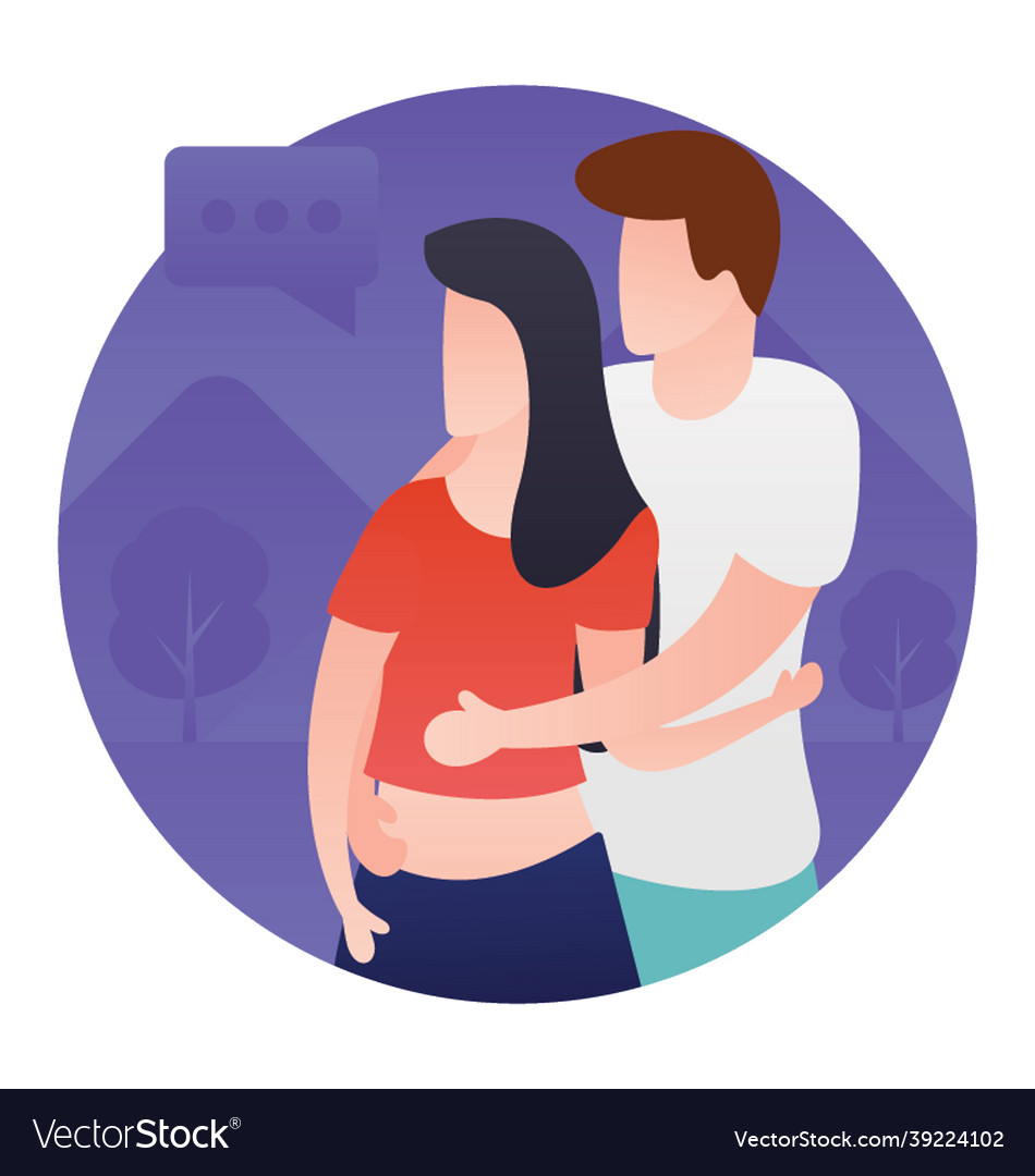 Couple posing Royalty Free Vector Image - VectorStock
