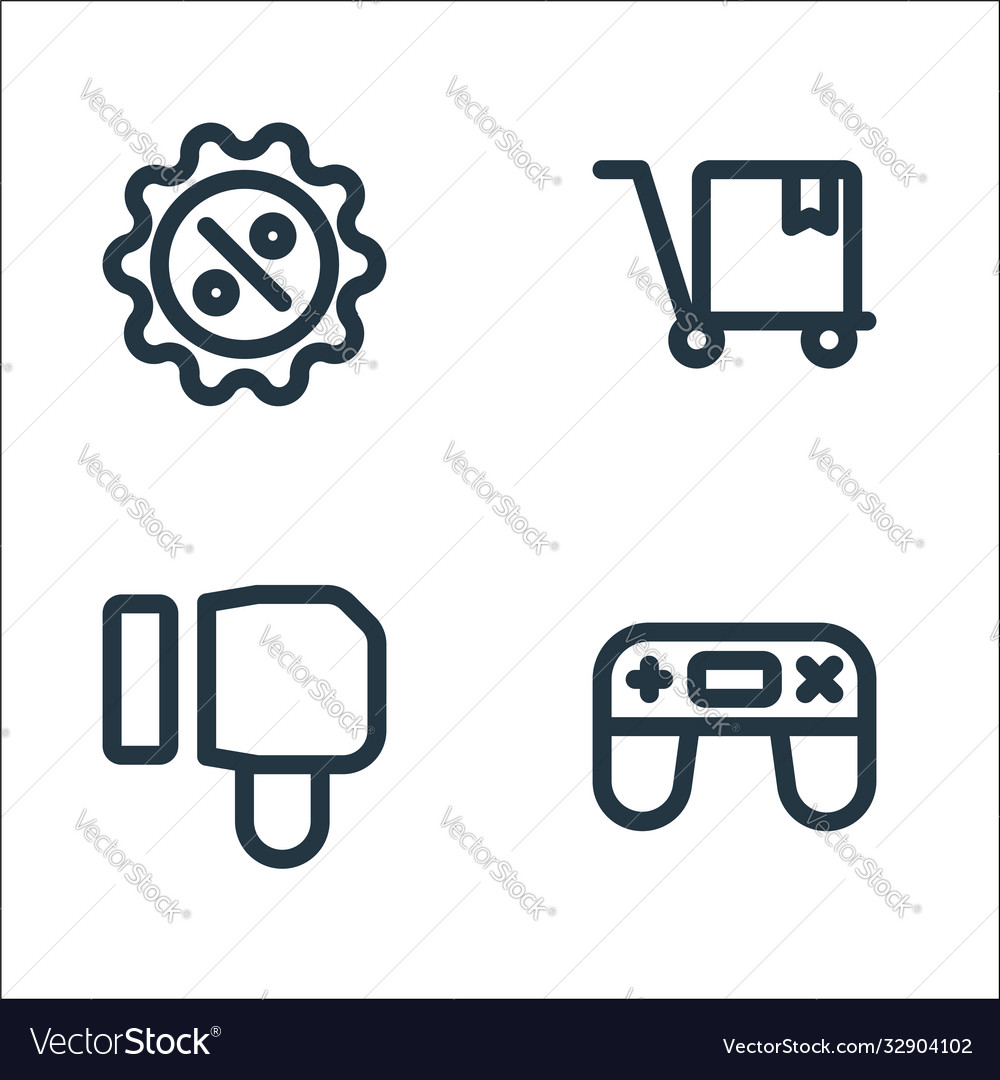 Ecommerce line icons linear set quality line set Vector Image