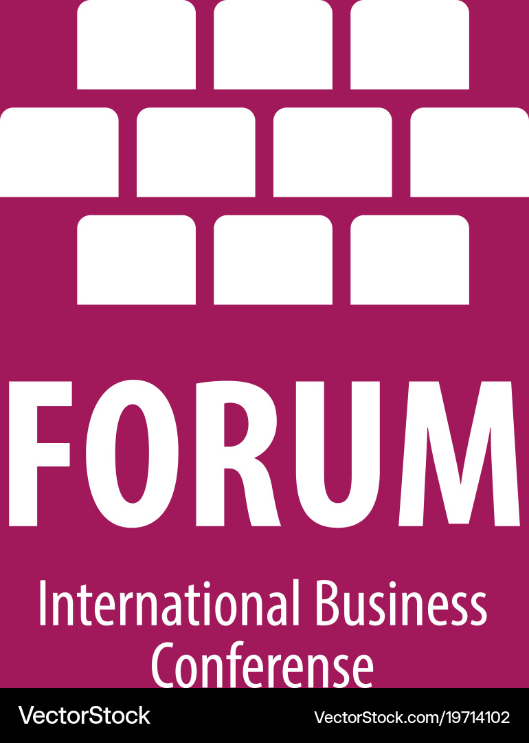 Forum conference business communication logo Vector Image