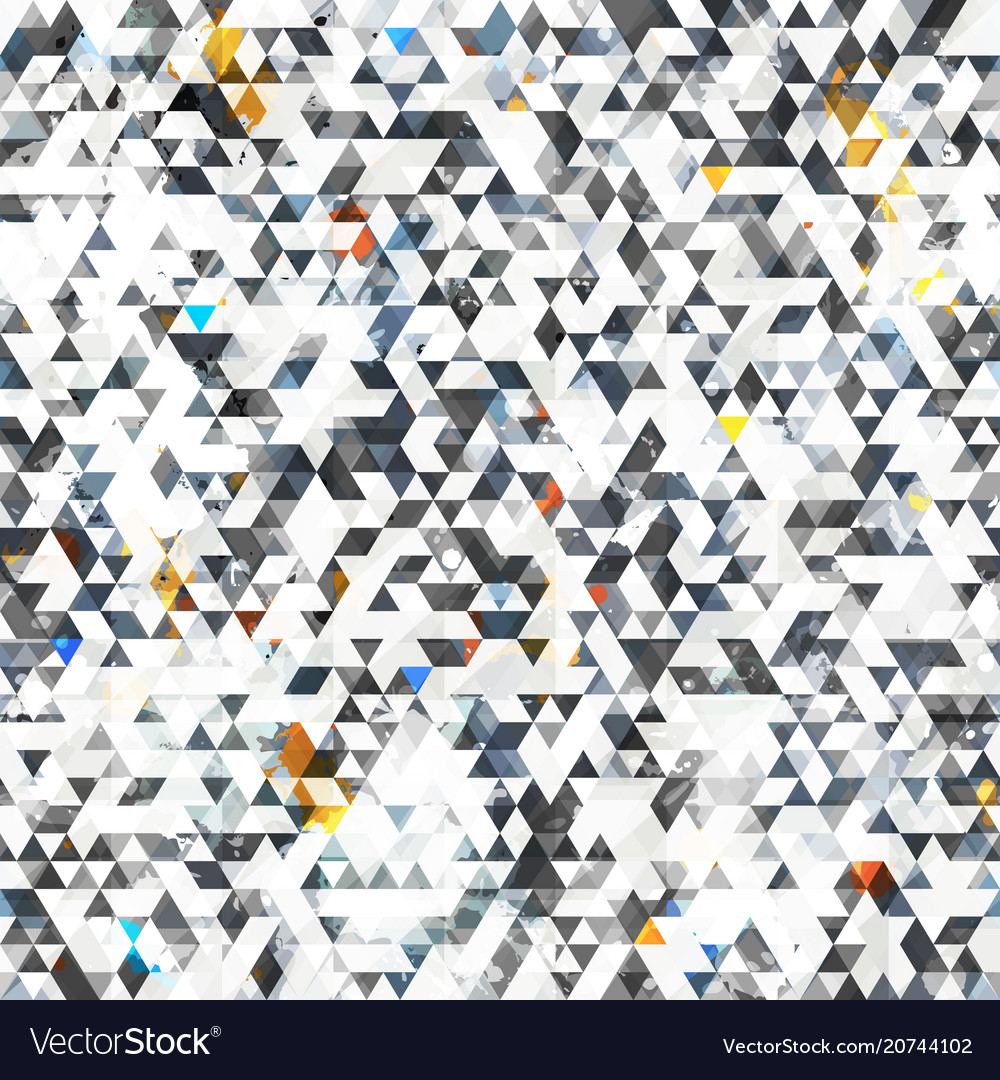 Grunge triangle seamless pattern Royalty Free Vector Image