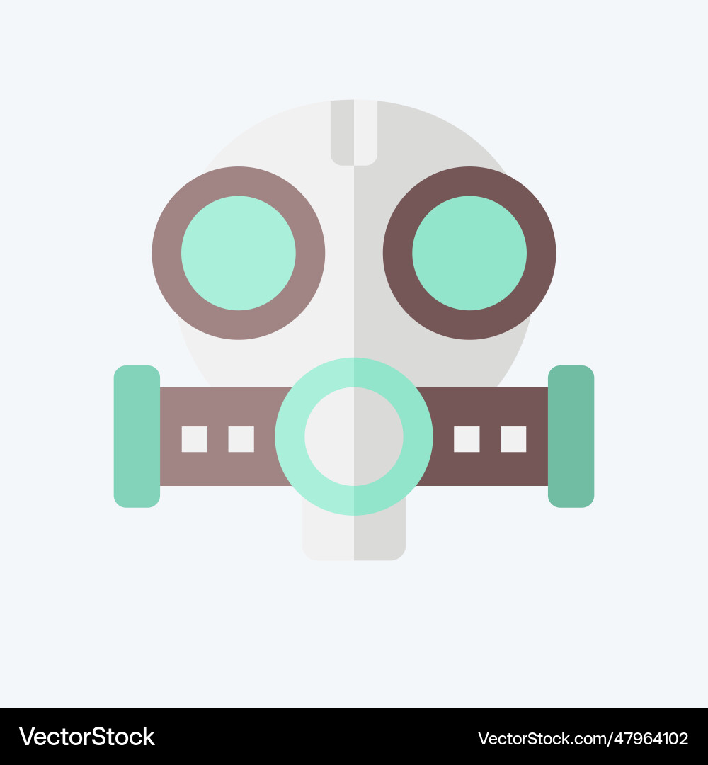 Icon mask related to nuclear symbol flat style Vector Image