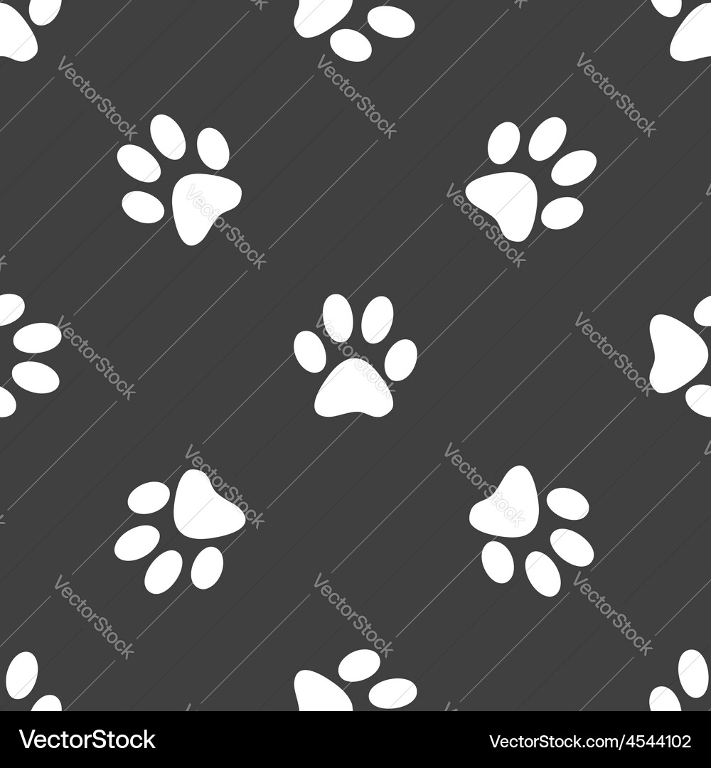 Paw pattern Royalty Free Vector Image - VectorStock