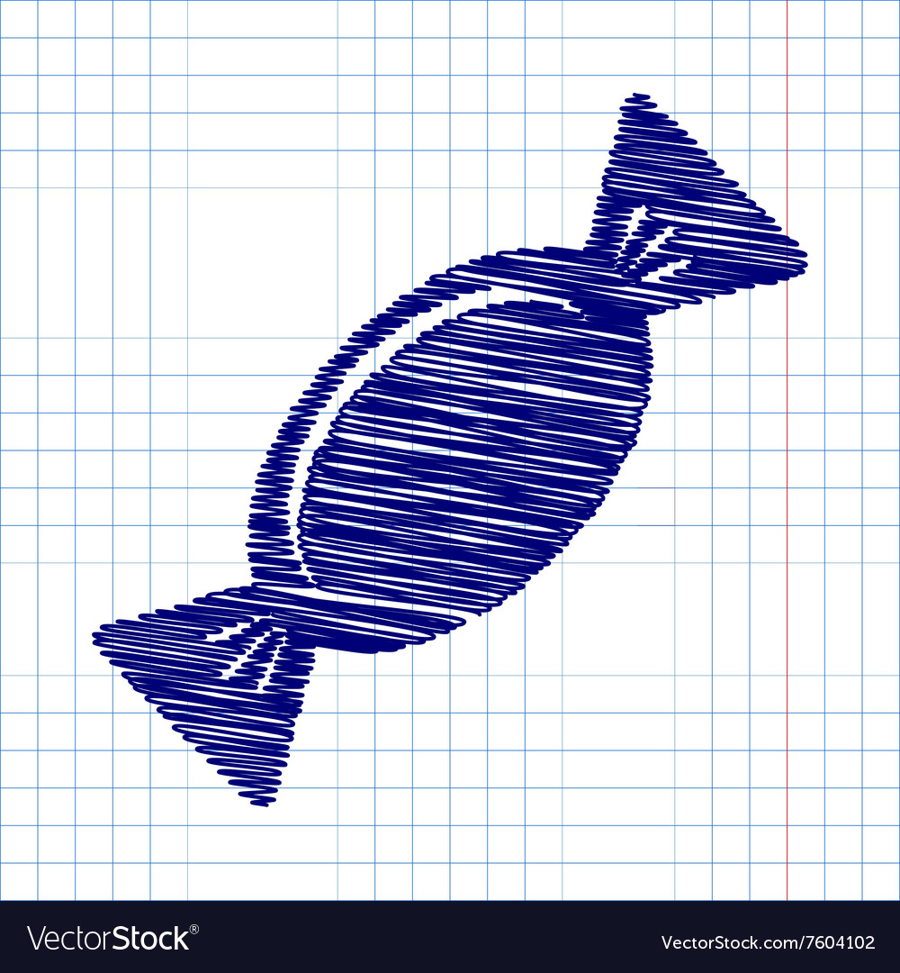 Scribble icon with pen effect Royalty Free Vector Image