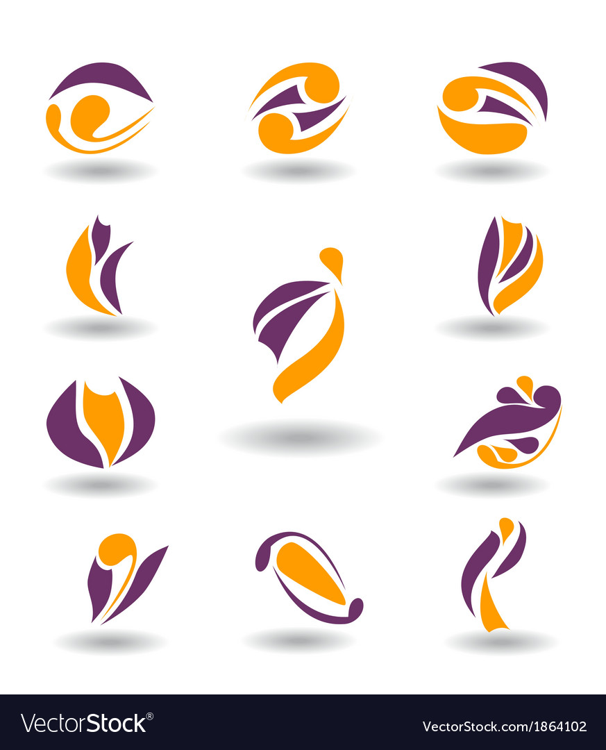 Set of abstract design element Royalty Free Vector Image