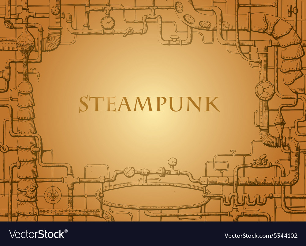 Steampunk frame Royalty Free Vector Image - VectorStock