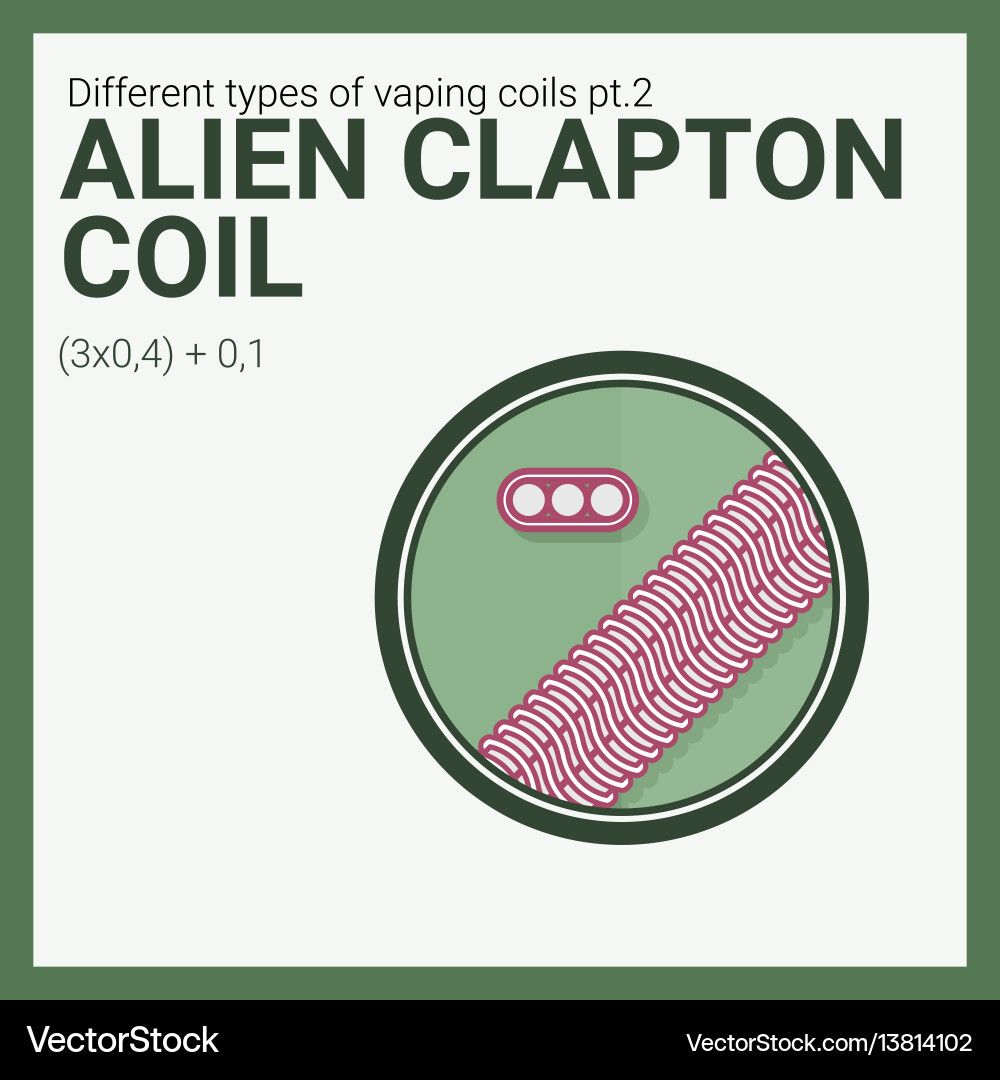 Vaping coil part of big set Royalty Free Vector Image
