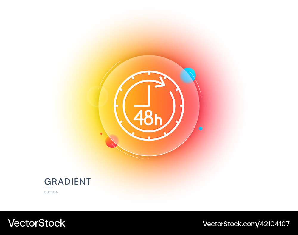 48 hours line icon delivery service sign Vector Image