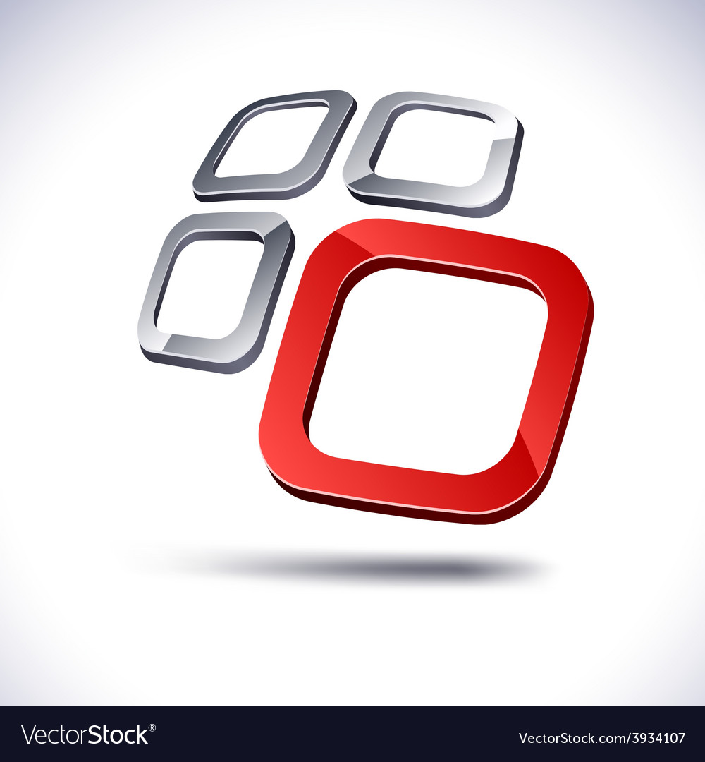 Abstract 3d icon Royalty Free Vector Image - VectorStock