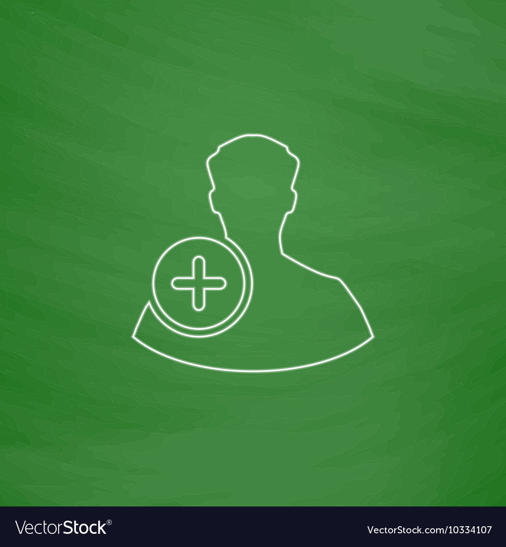 Add user computer symbol Royalty Free Vector Image