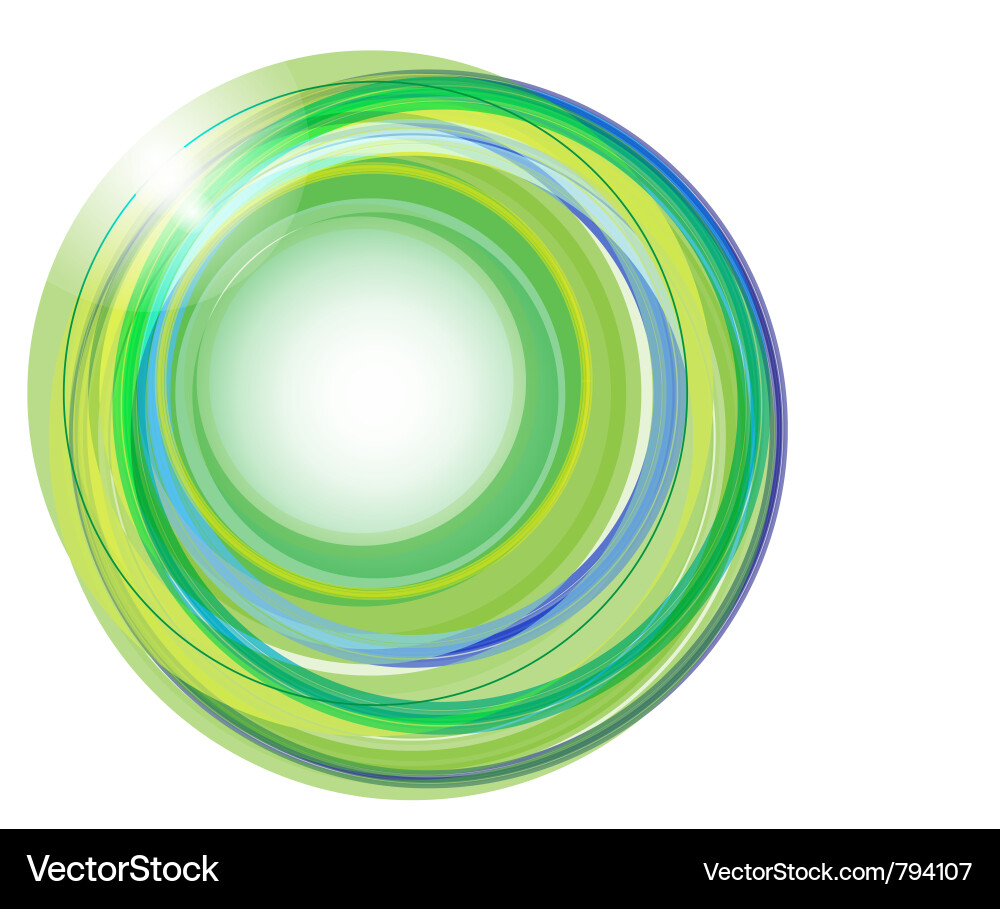 Background with green circles Royalty Free Vector Image