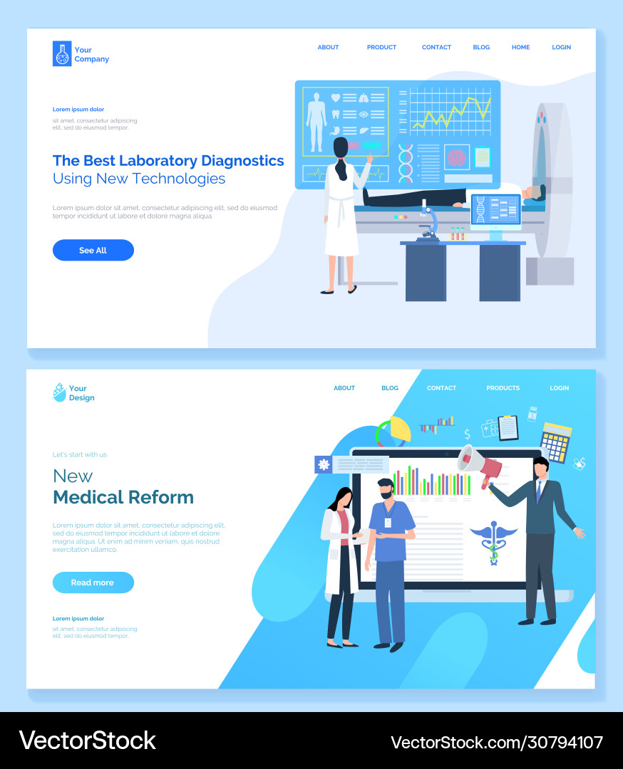 Best laboratory diagnosis and analysis results Vector Image