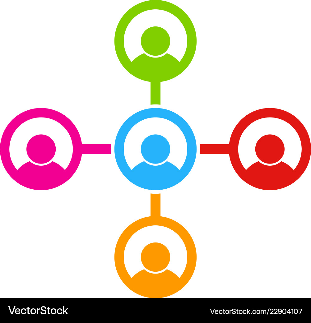 Diagram people logo icon design Royalty Free Vector Image