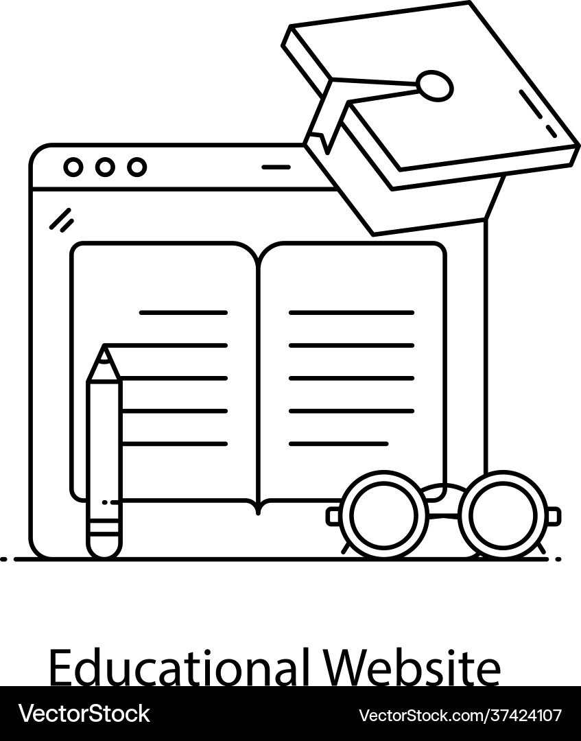 Educational website Royalty Free Vector Image - VectorStock