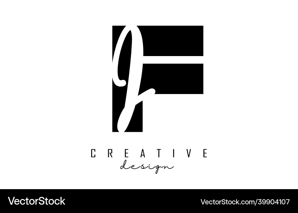 Letters fi logo with a minimalist design Vector Image