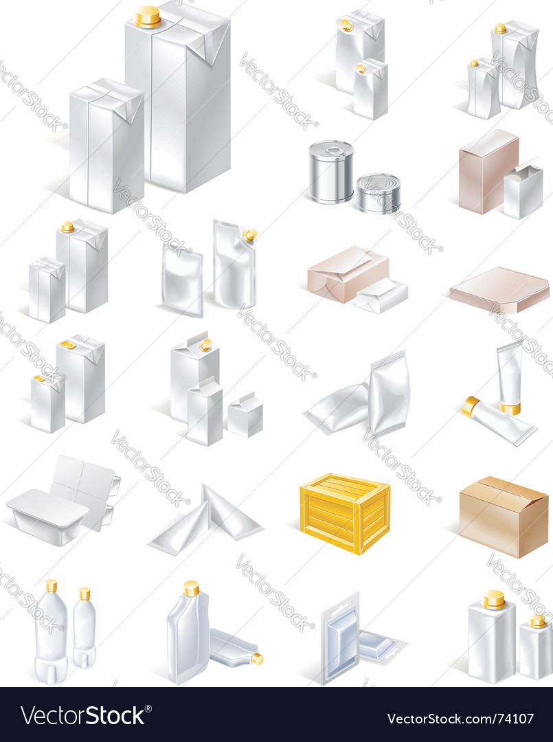 Packaging icon set Royalty Free Vector Image - VectorStock