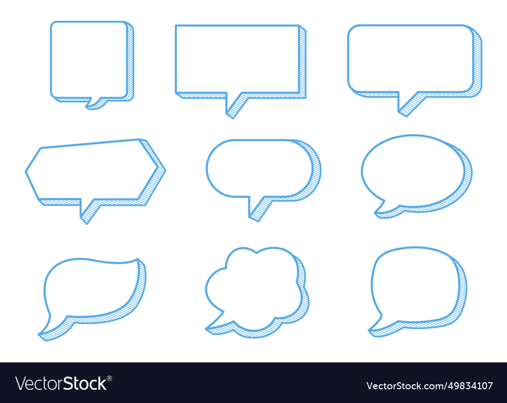 Speech bubble set of text bubbles template Vector Image Speech bubble set of text bubbles template Vector Image