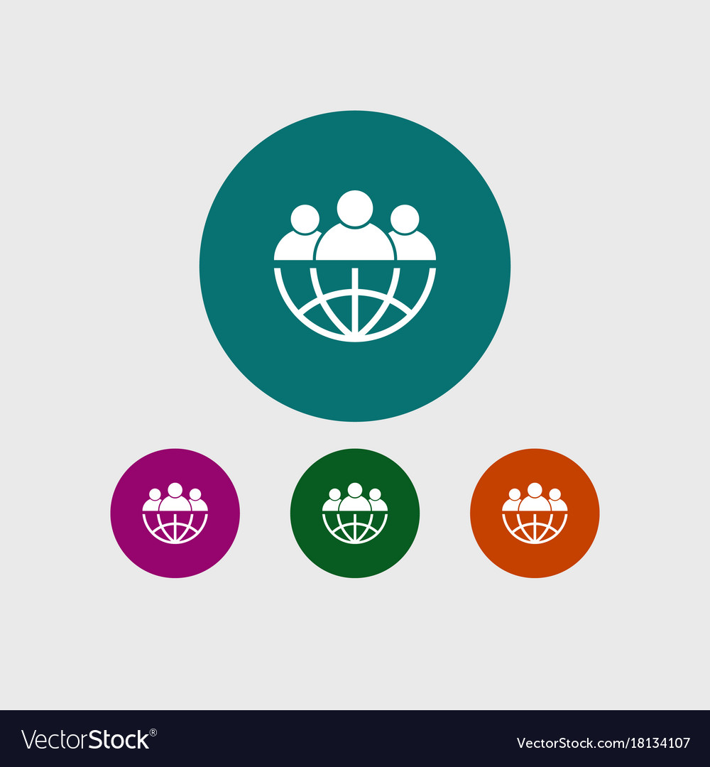 Teamwork icon simple Royalty Free Vector Image