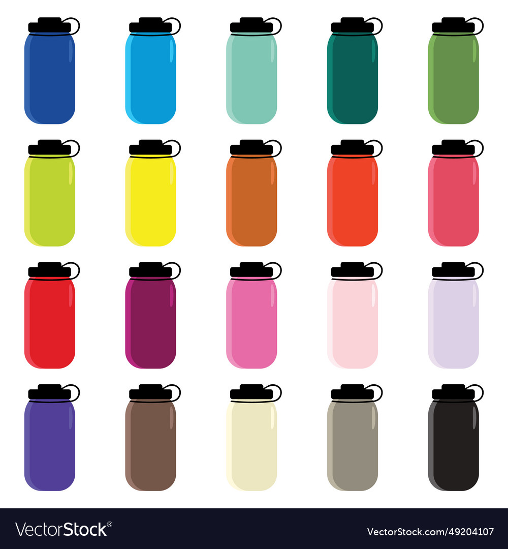 Water bottle clipart set Royalty Free Vector Image