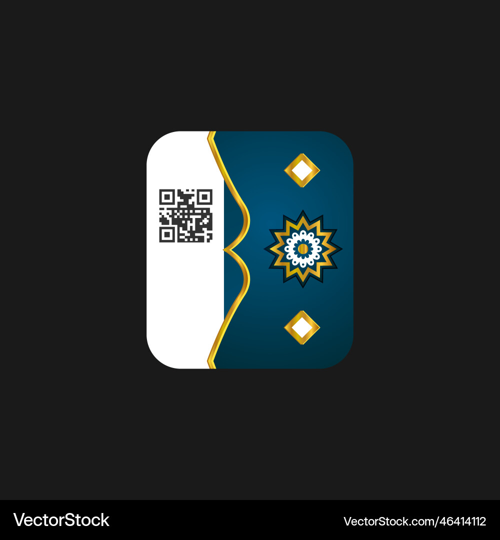 Barcode qr label and tag islamic business cloth Vector Image