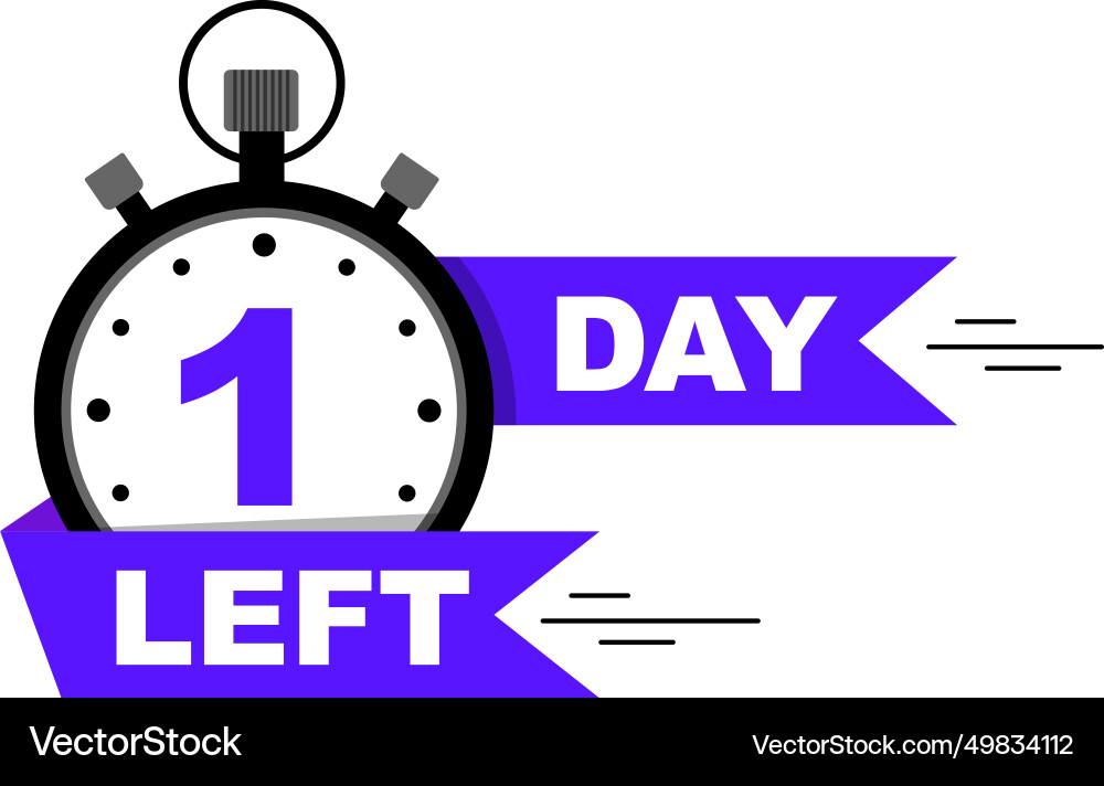 Countdown of days time left badges a timing Vector Image