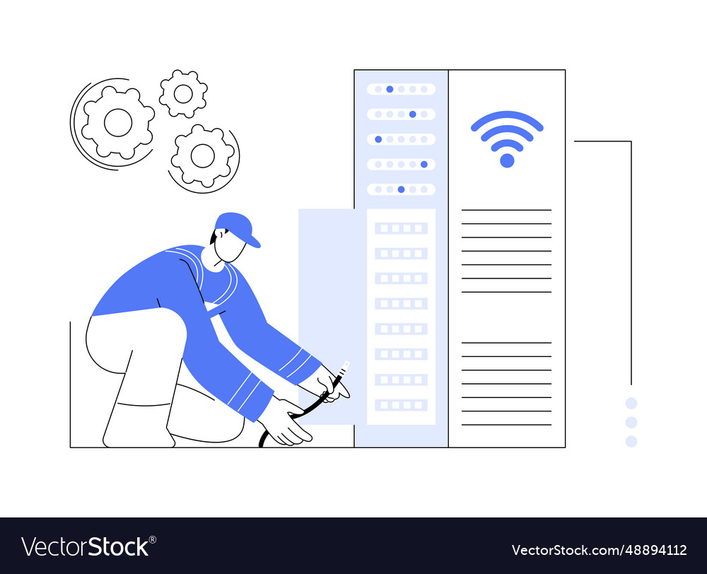 Local area network engineer abstract concept Vector Image Local area network engineer abstract concept Vector Image
