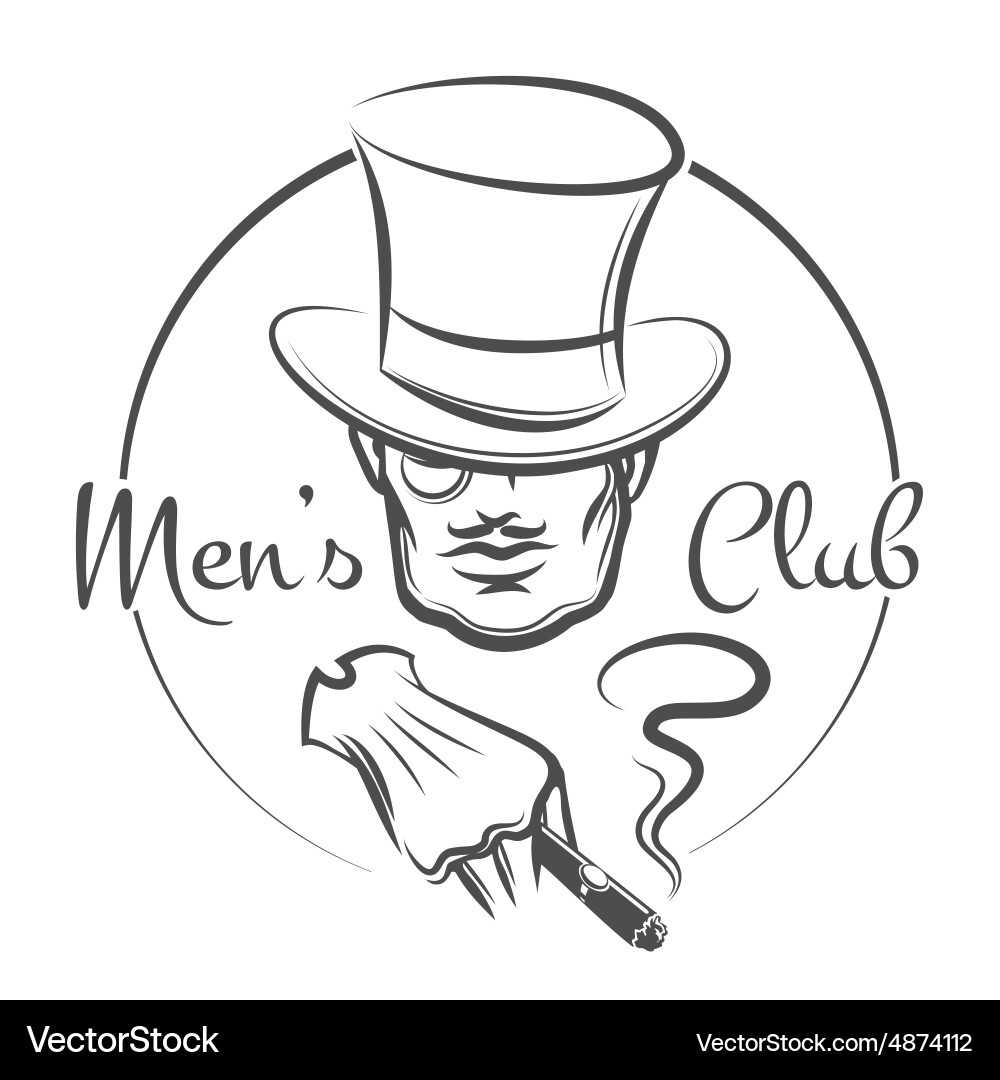 Mens Club Logo Royalty Free Vector Image - VectorStock