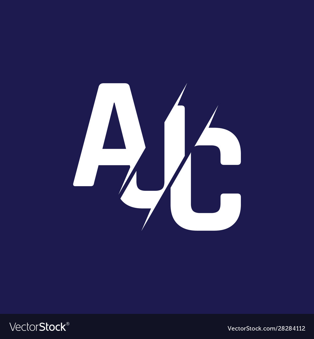 Monogram letters initial logo design ajc Vector Image Monogram letters initial logo design ajc Vector Image