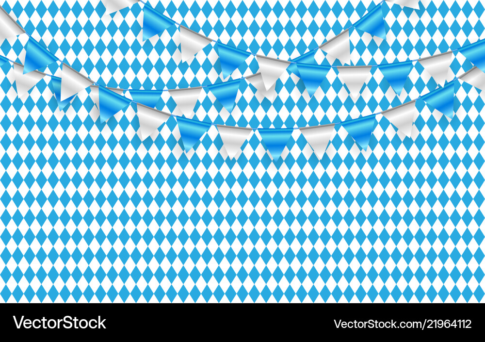 October fest celebration party banner blue Vector Image