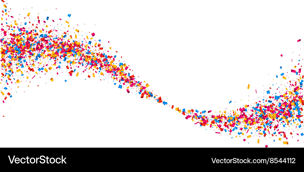 Paper background with confetti Royalty Free Vector Image