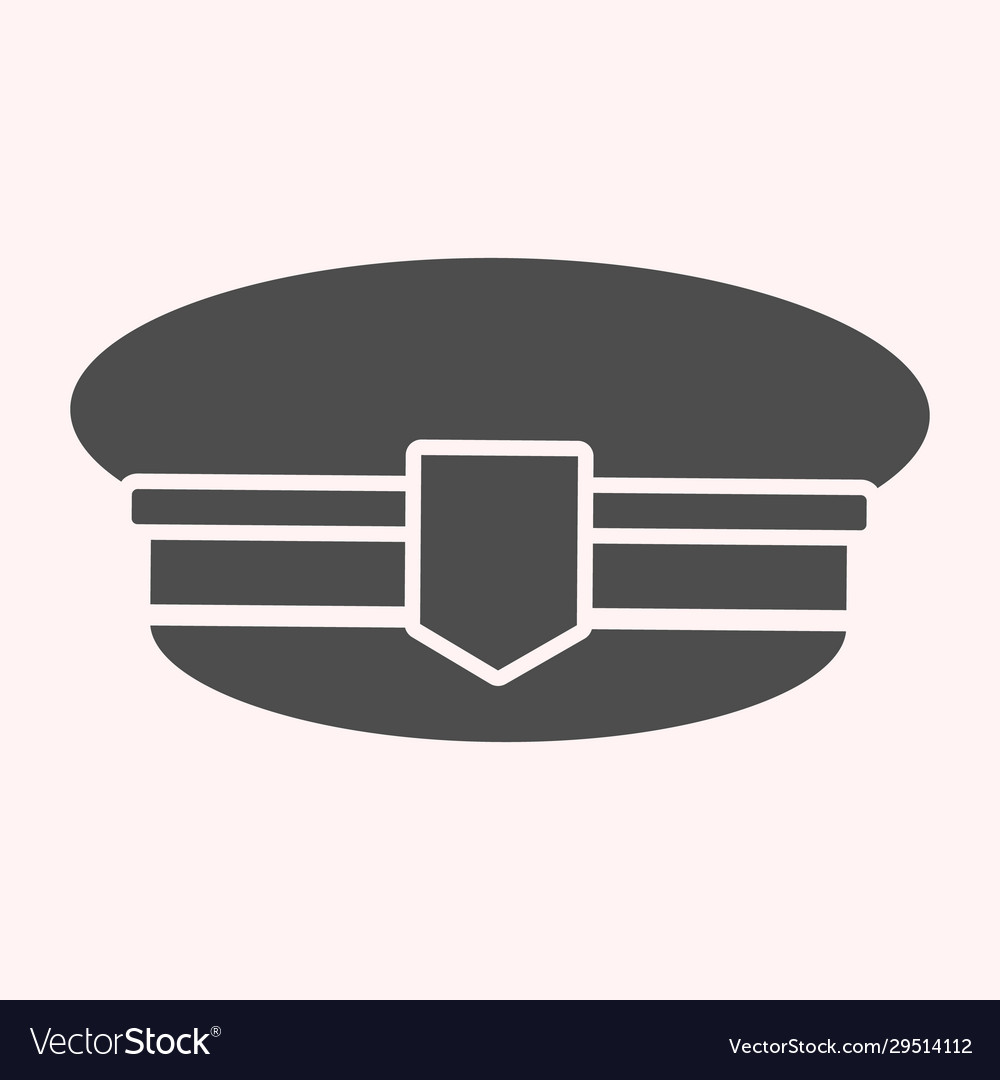 Postman cap glyph icon mail man hat uniform Vector Image