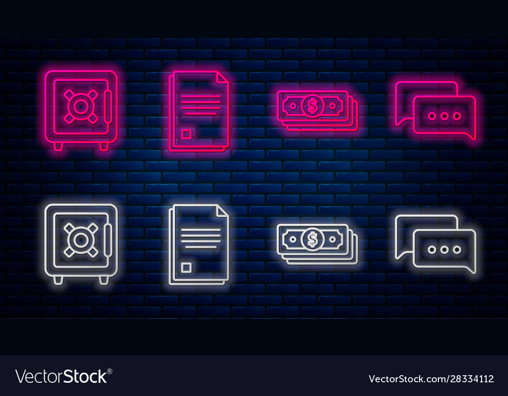 Set line file document stacks paper money cash Vector Image Set line file document stacks paper money cash Vector Image