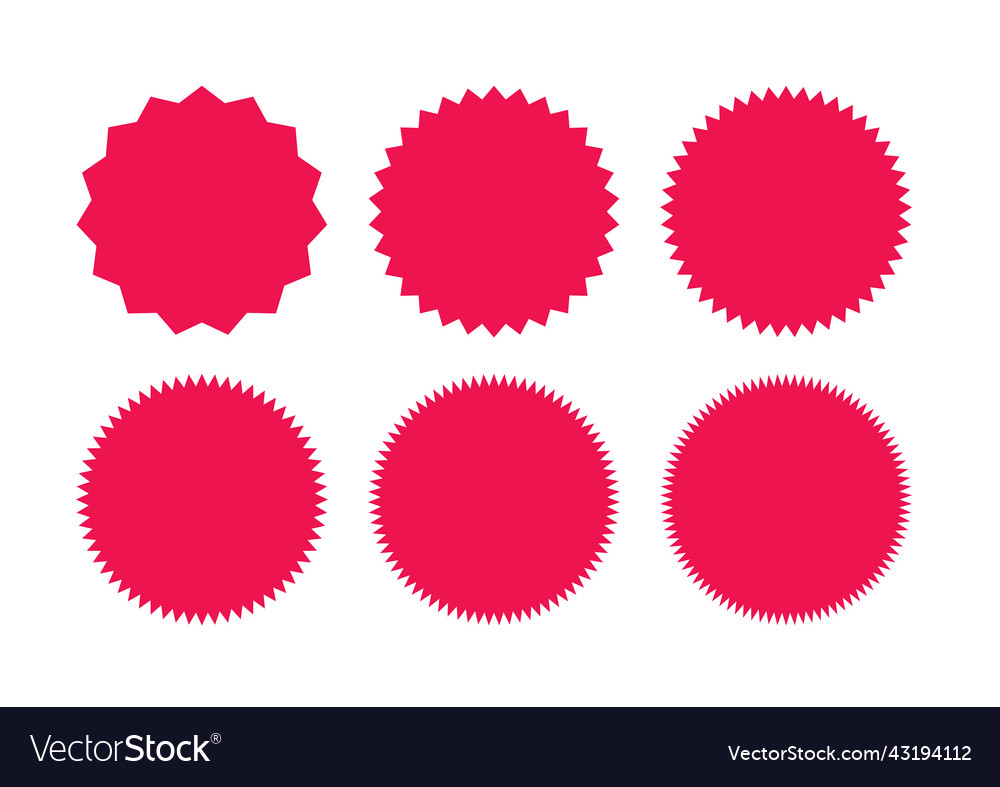 Starburst badges collection sunburst label Vector Image Starburst badges collection sunburst label Vector Image