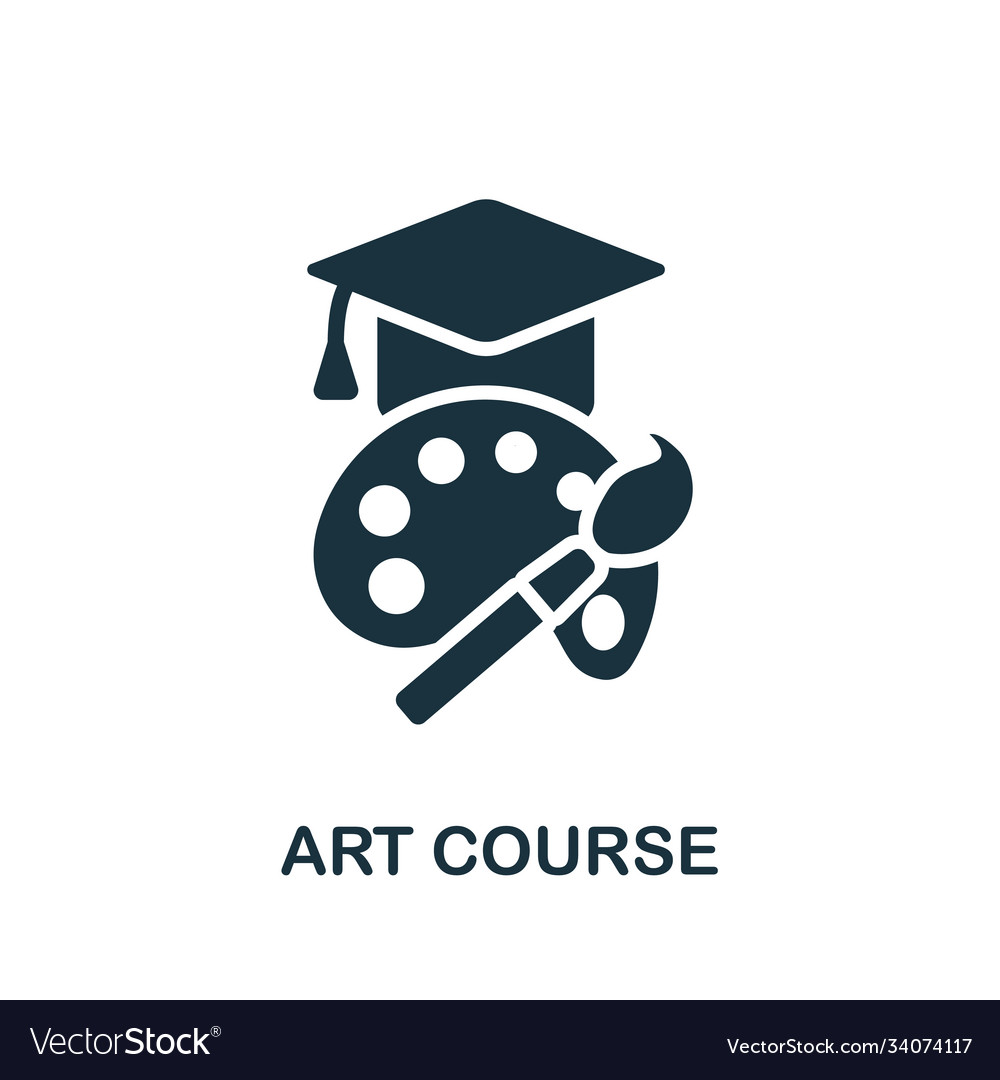 Art course icon simple element from online course Vector Image