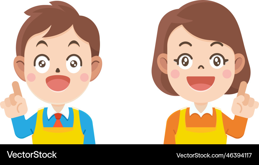 Boy and girl thinking together thinking Royalty Free Vector